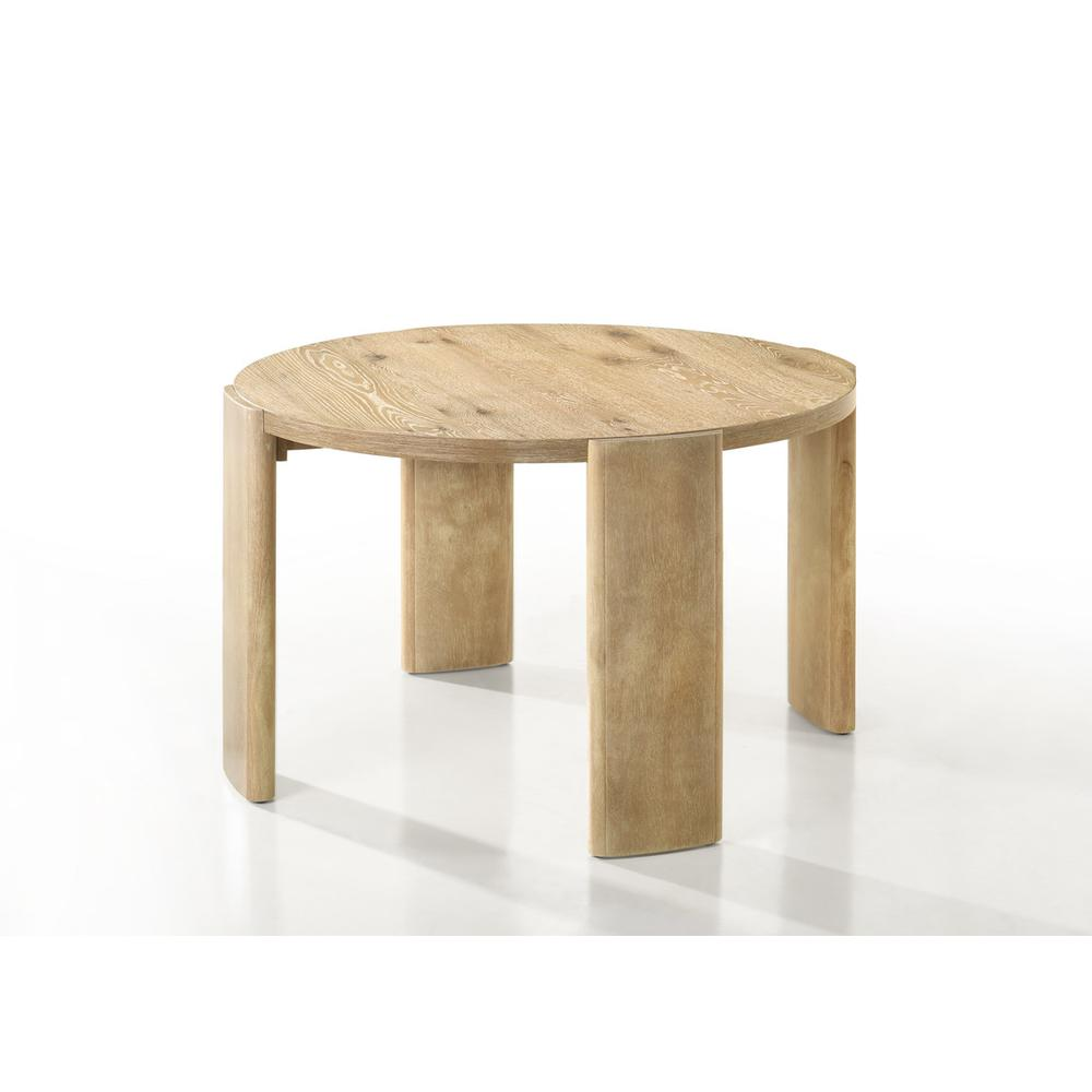 Bowen Oak Finish 47" Round Dining Table | Biophilic Design Boho ...